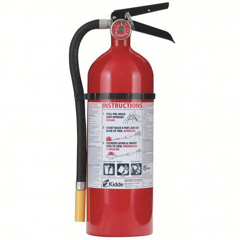KIDDE Fire Extinguisher: 5.5 lbs Extinguisher Capacity, 3A:40B:C, Mono ...