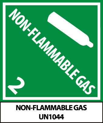NMC UN1044AL-DOT SHIPPING LABELS, NON FLAMMABLE GAS, 4 3/4 X4, PS PAPE ...