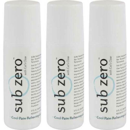 Sub Zero Cool Pain Relieving Gel 3.0.Oz Roll On 3 Pack – A2Z Industrial ...